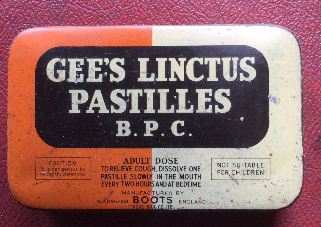 Vintage Tin Gee's Linctus Pastilles - Etsy
