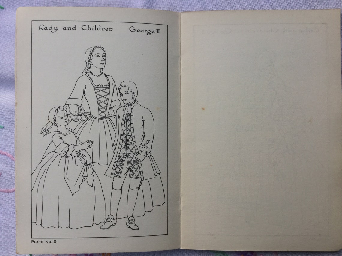Historic Costume Painting Book Anne George II | Etsy UK