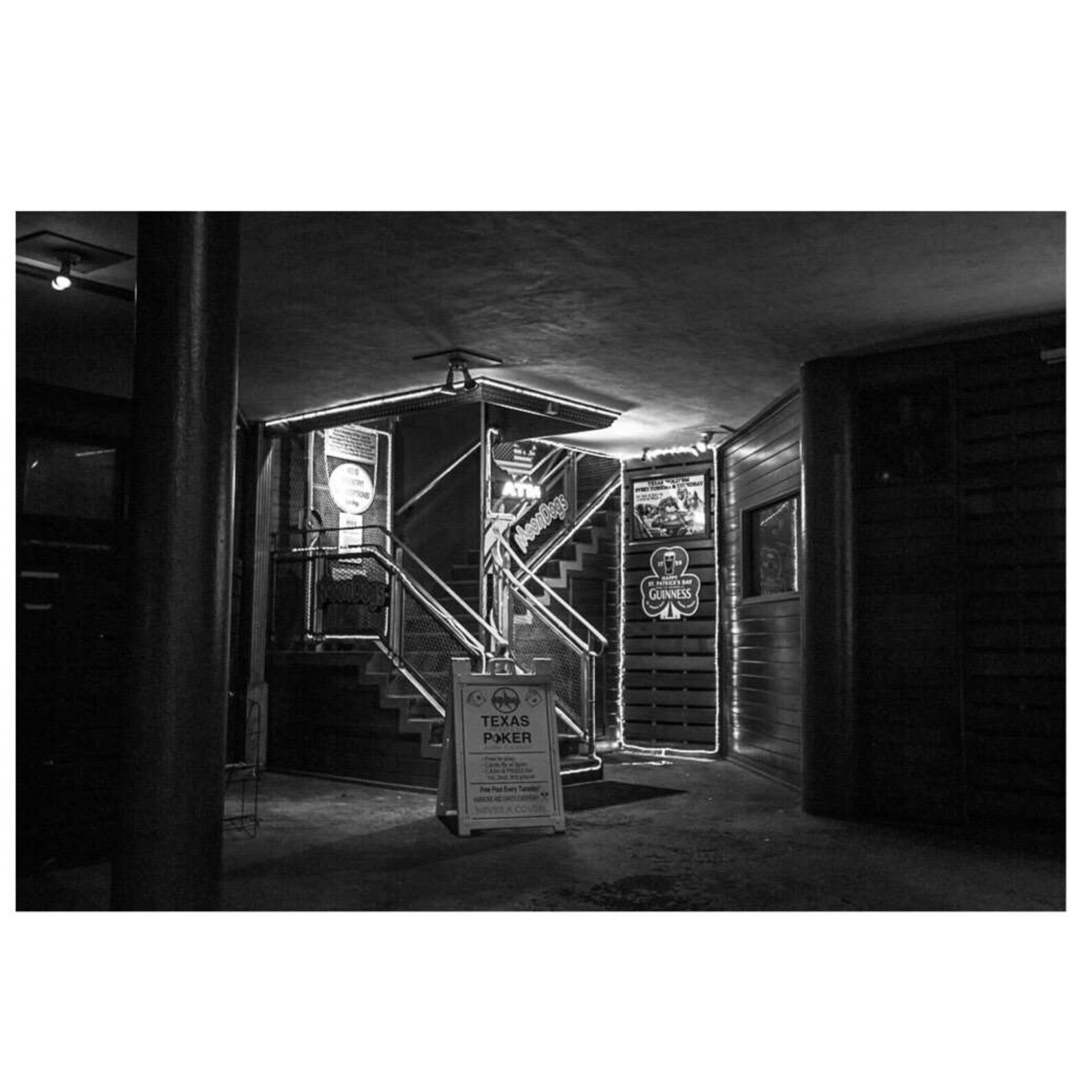 Atlanta Art Photography, Moondogs Entrance Buckhead Black and White ...