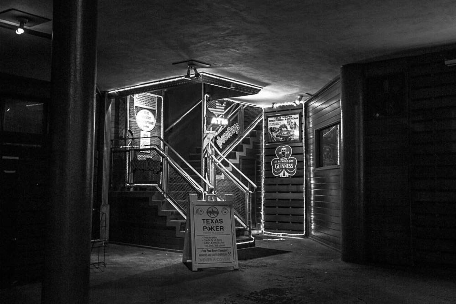 Atlanta Art Photography, Moondogs Entrance Buckhead Black and White ...