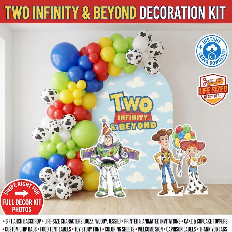 Toy Story Two Infinity and Beyond Birthday Party Kit: Buzz, Woody ...