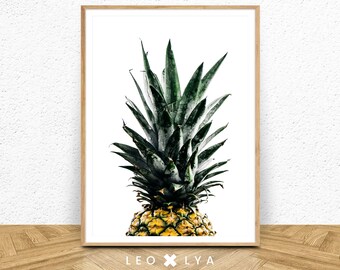Poster ananas fruit tropical impression moderne photo | Etsy