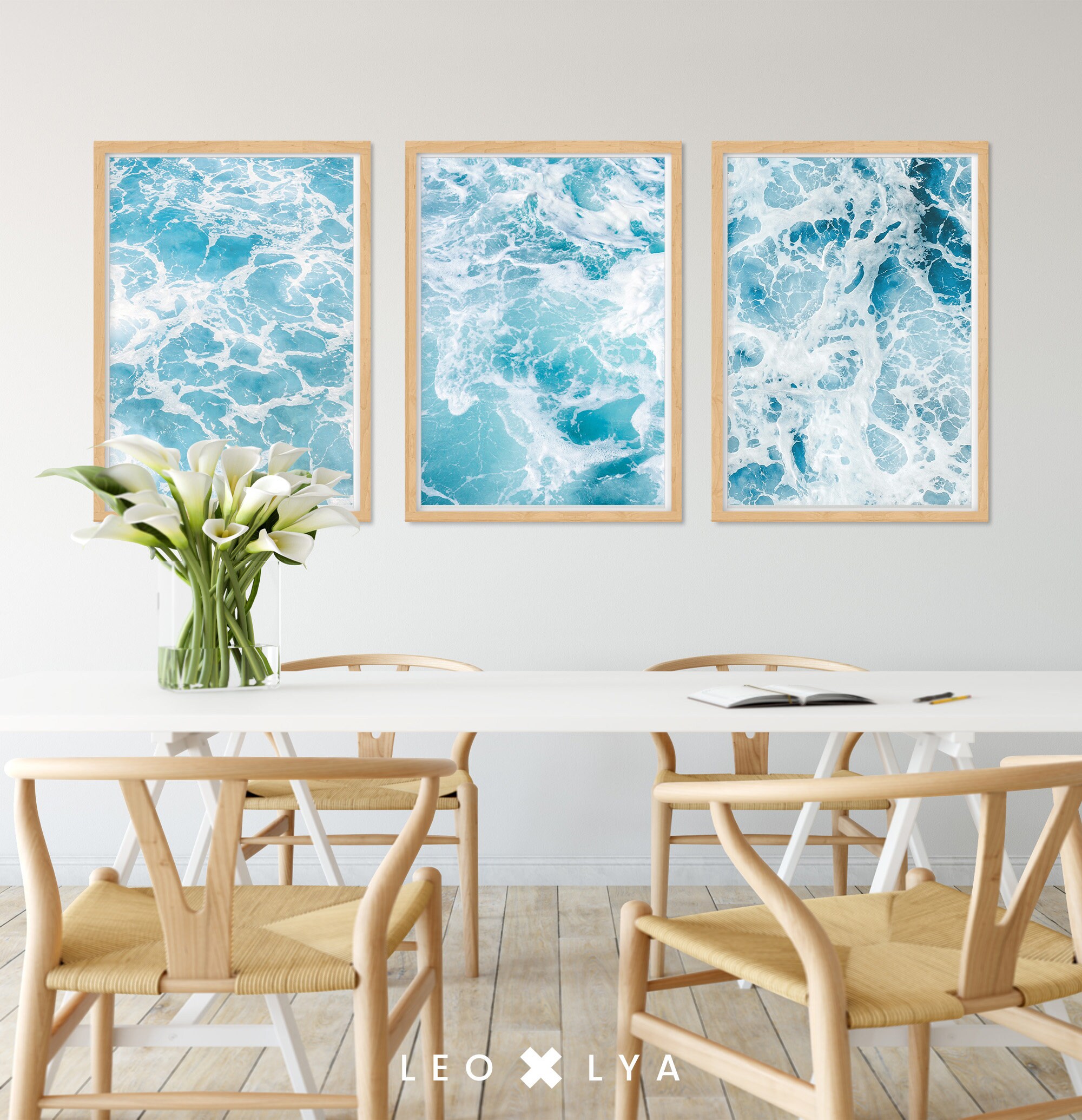 Ocean Printable Art Set of 3 Ocean Print Set Ocean Waves | Etsy