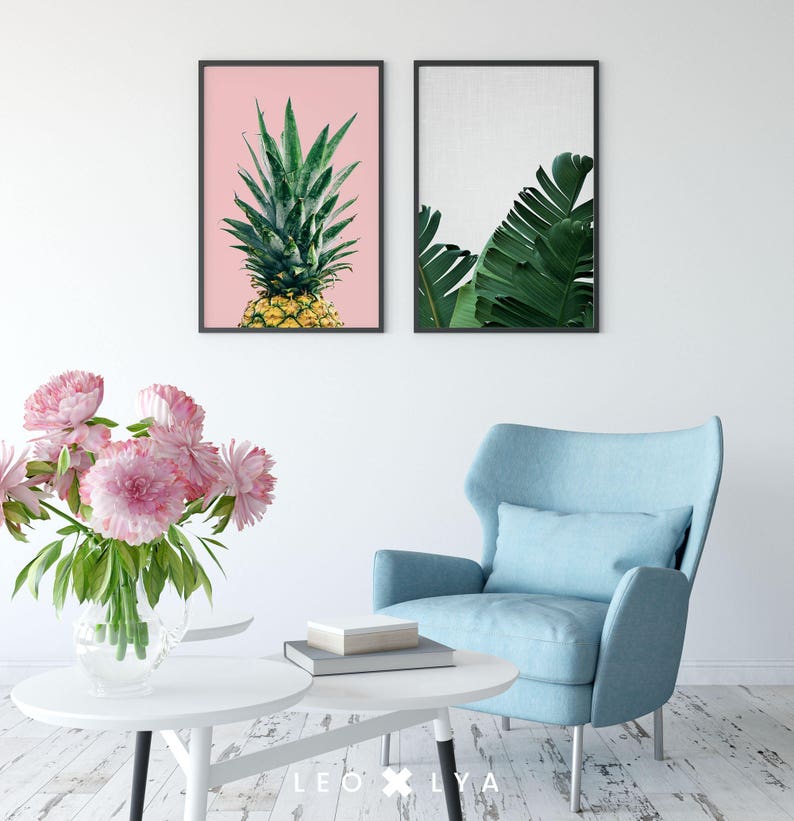 Poster ananas, fruit tropical, impression moderne, photo ananas ...