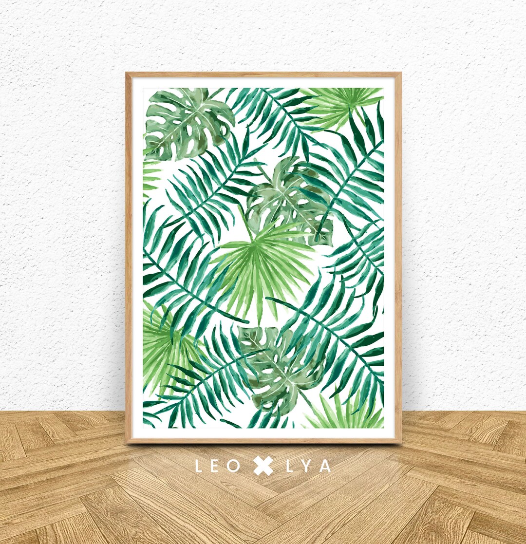 Tropical Print, Tropical Leaf Poster, Summertime Poster, Modern Art ...