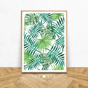 Tropical Print, Tropical Leaf Poster, Summertime Poster, Modern Art ...
