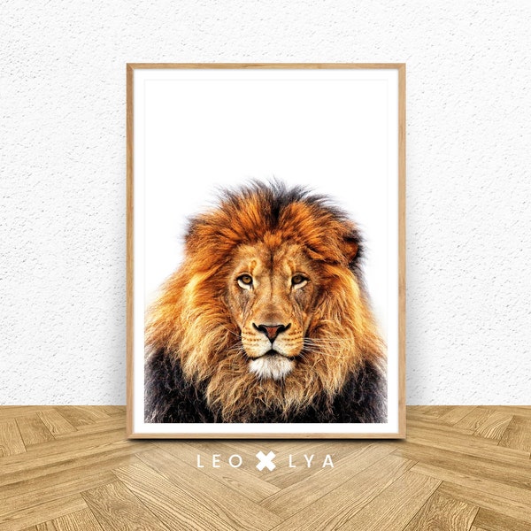Lion Print - Etsy
