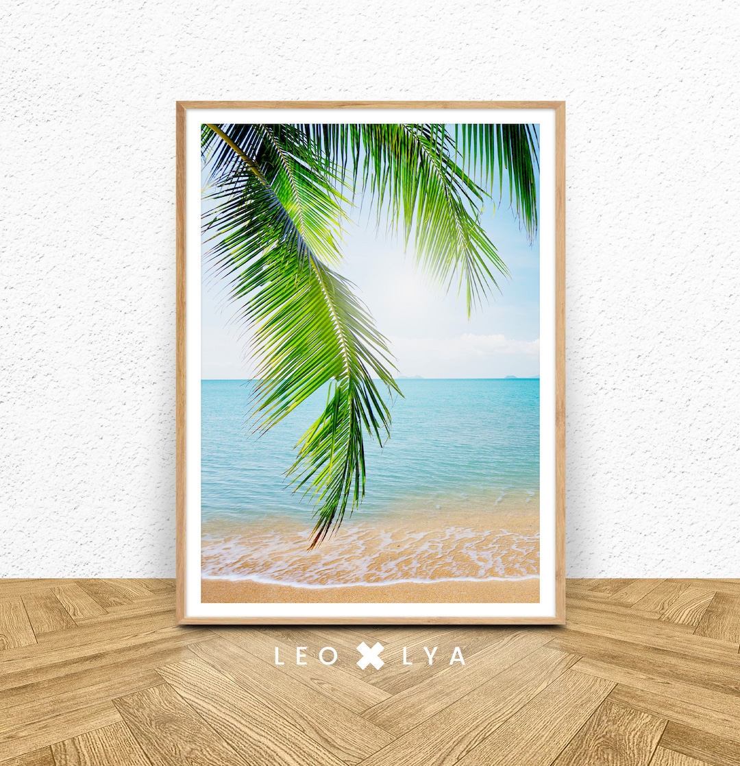 Palm Tree Print, Tropical Print, Ocean Print, Coastal Art, Beach Print ...