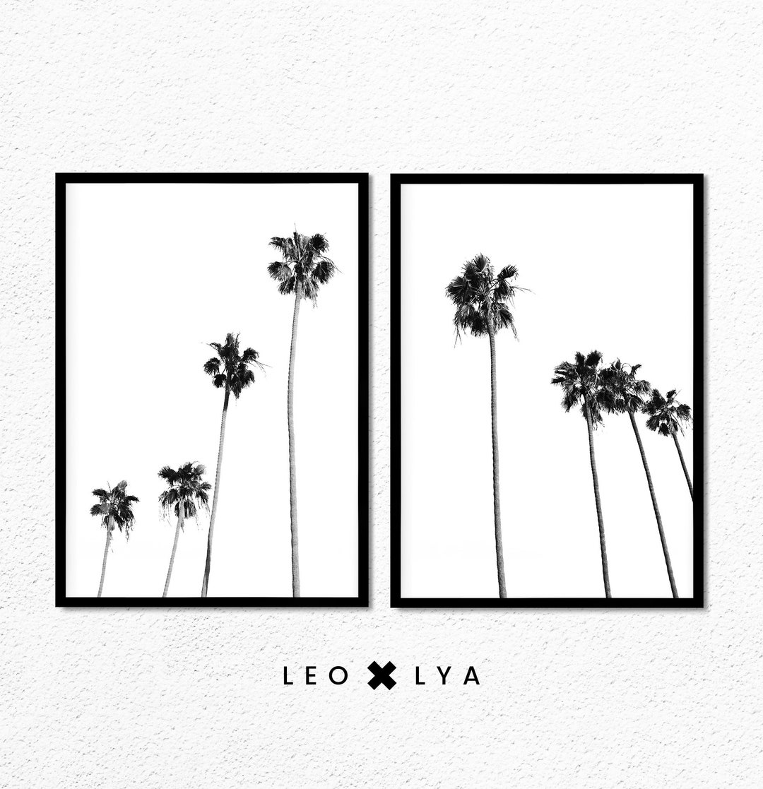 Set of 2 Palm Tree Print, Tropical Decor, Tropical Palm, Palm Decor ...