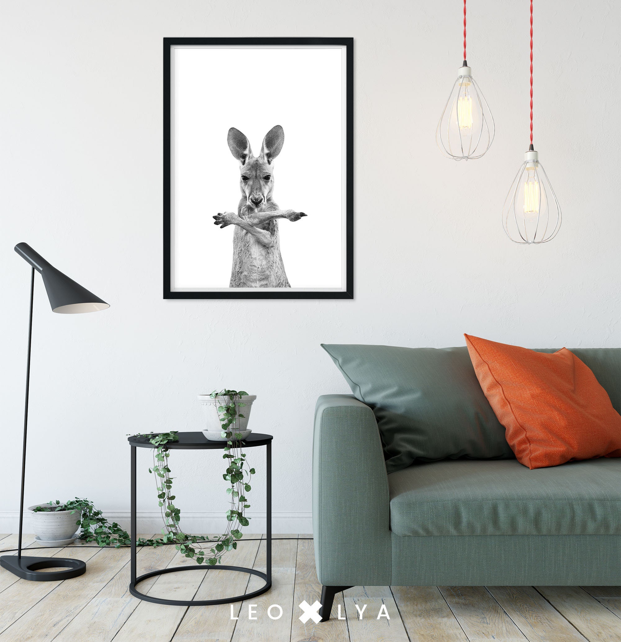 Kangaroo Print Kangaroo Photo Australian Wall Art | Etsy