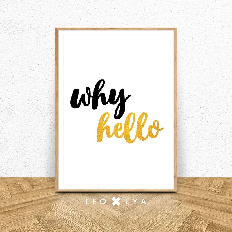 Why Hello Print - Etsy