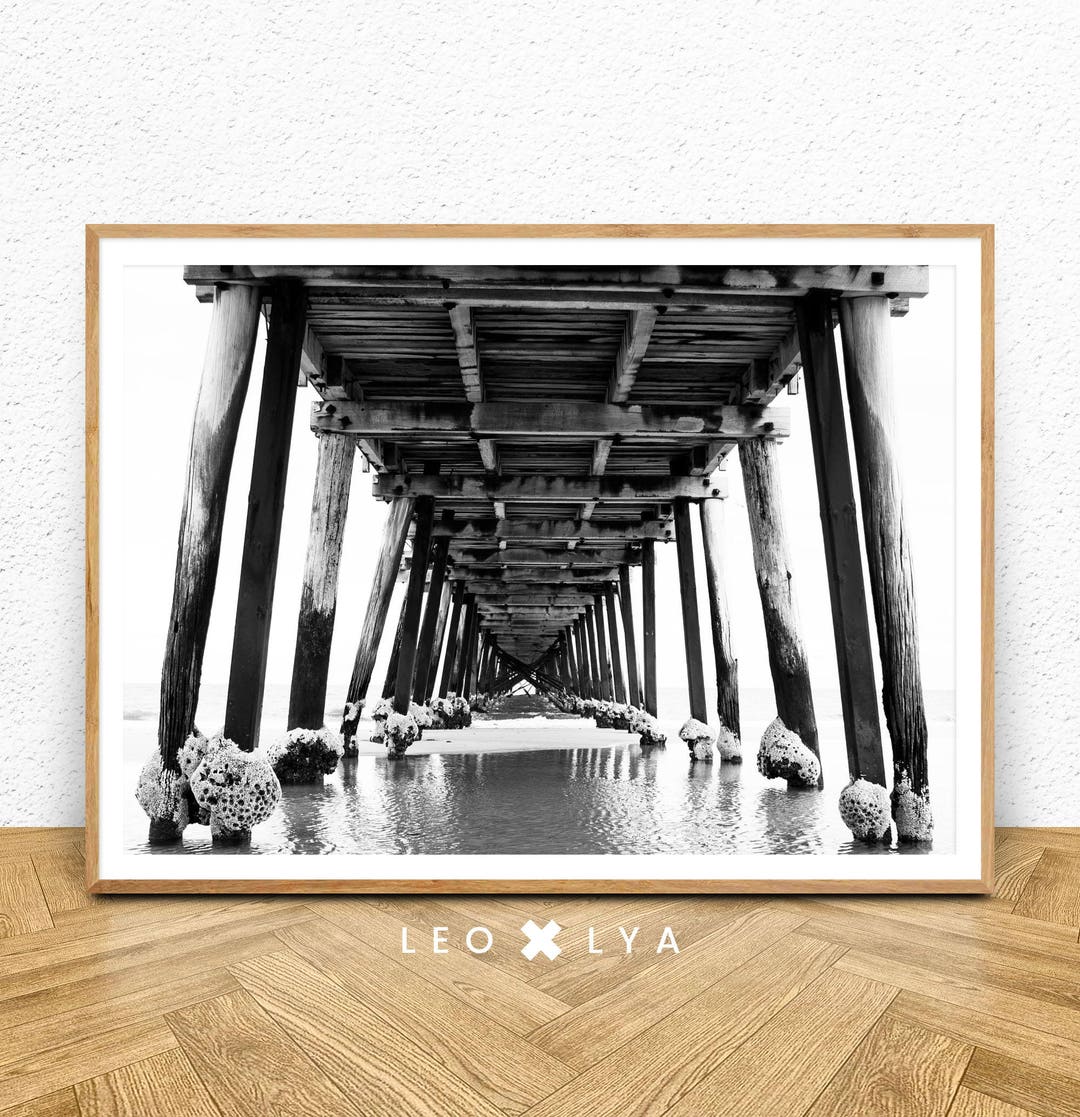 Ocean Print, Large Poster, Jetty Wall Art Print, Coastal Ocean Water ...