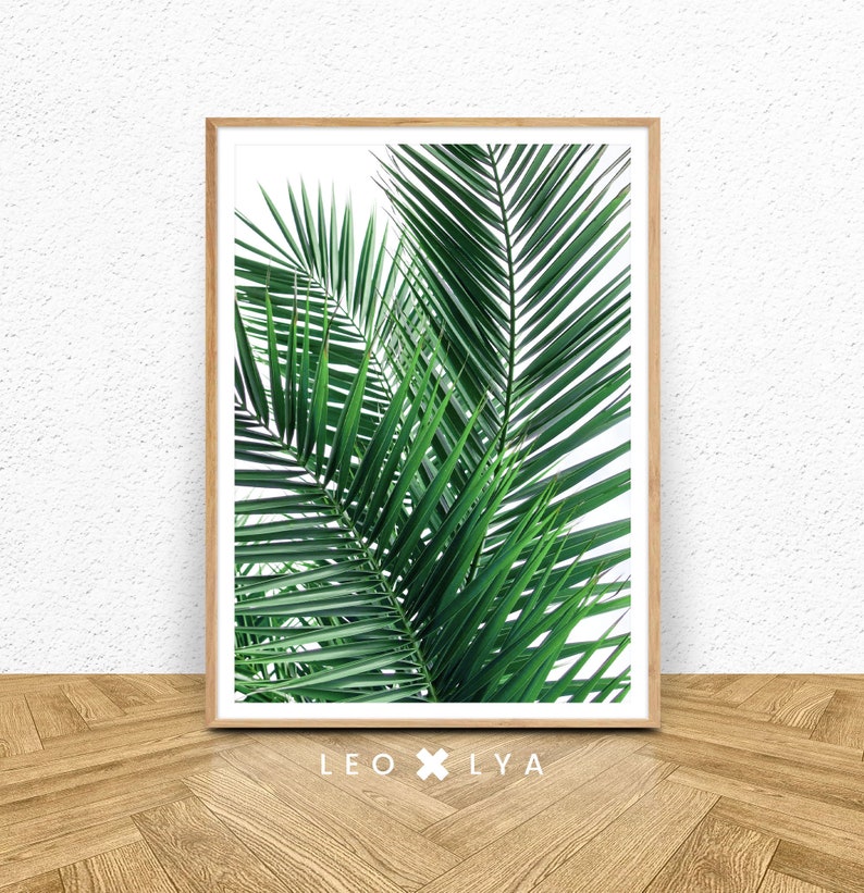 Palm Leaves, Palm Print, Botanical Prints, Tropical Wall Art, Tropical ...