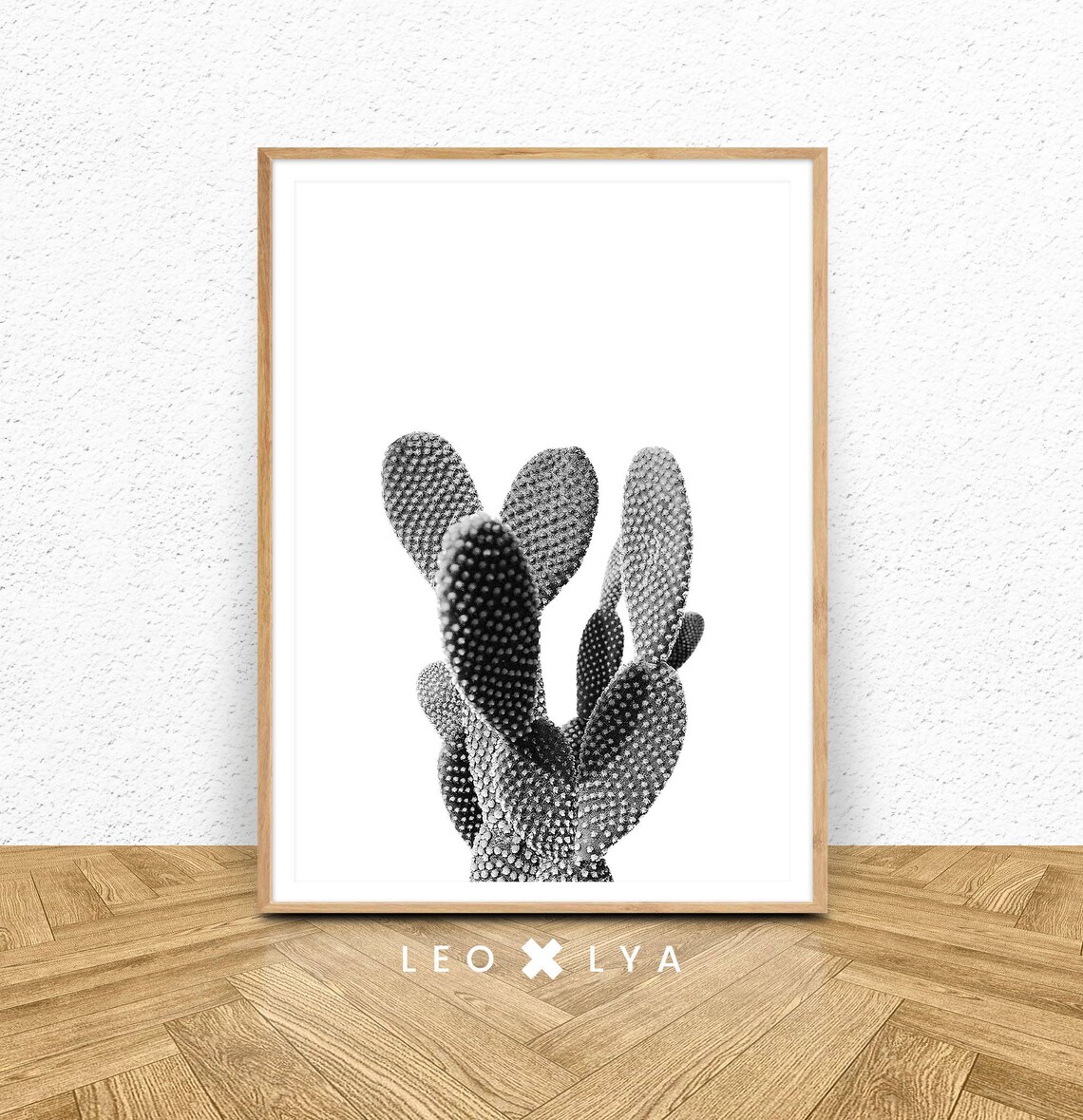 Cactus Print, Black and White Plant, Modern Minimalist Printable Wall ...