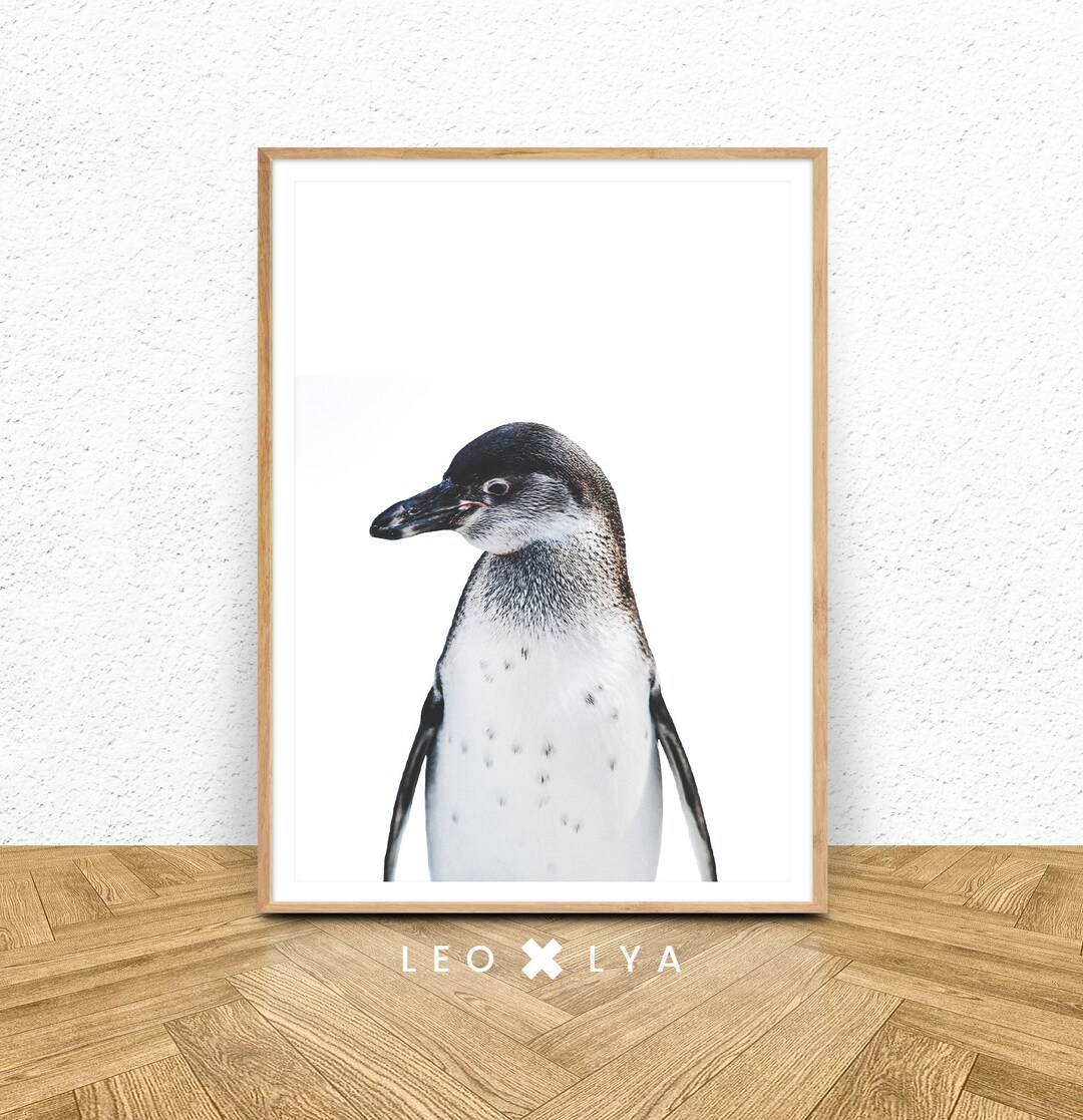 Penguin Print, Nursery Wall Art, Colour Nordic Animal, Printable Decor ...