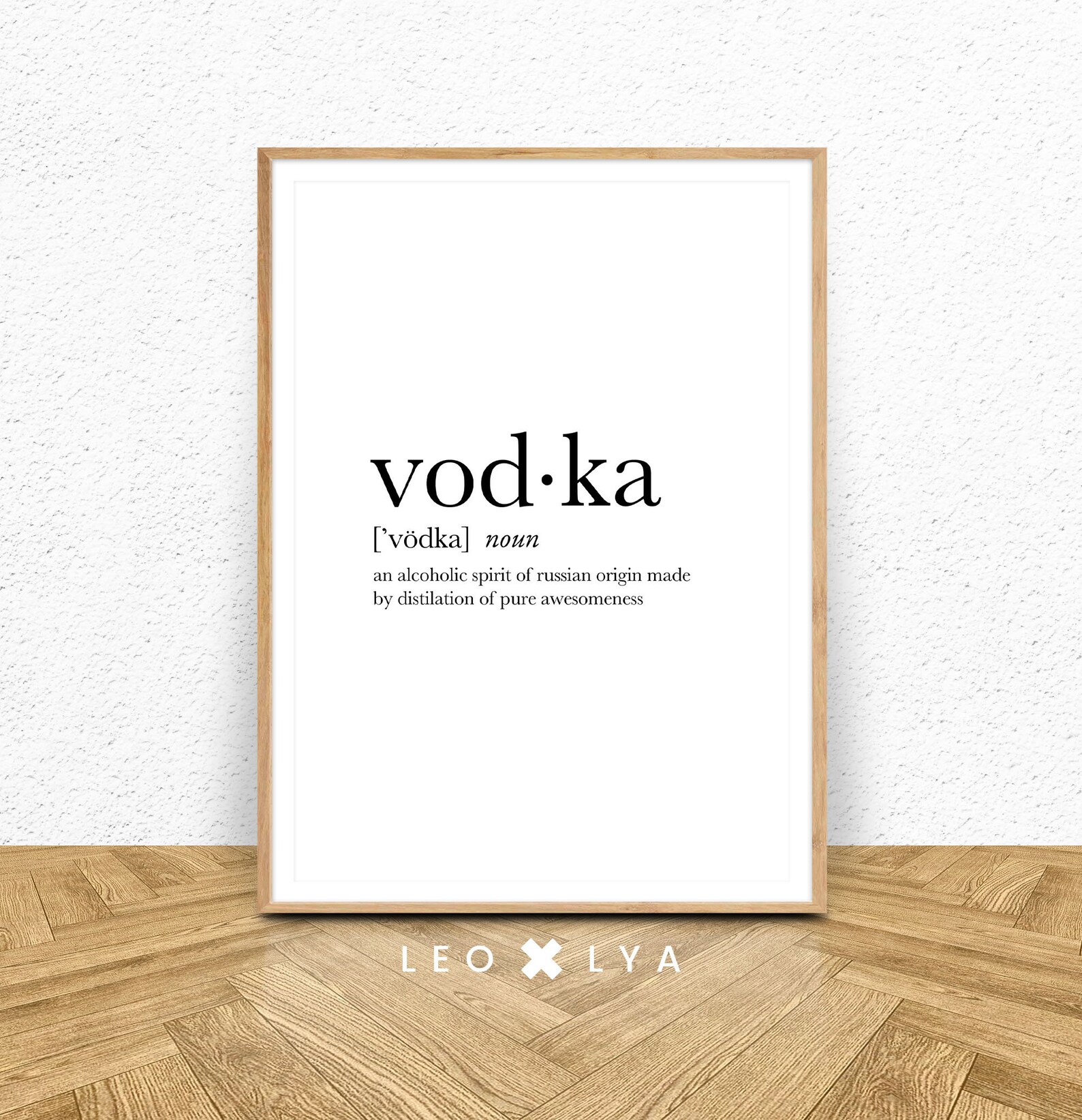 Vodka Definition Alcohol Gifts Vodka Print Vodka Decor - Etsy