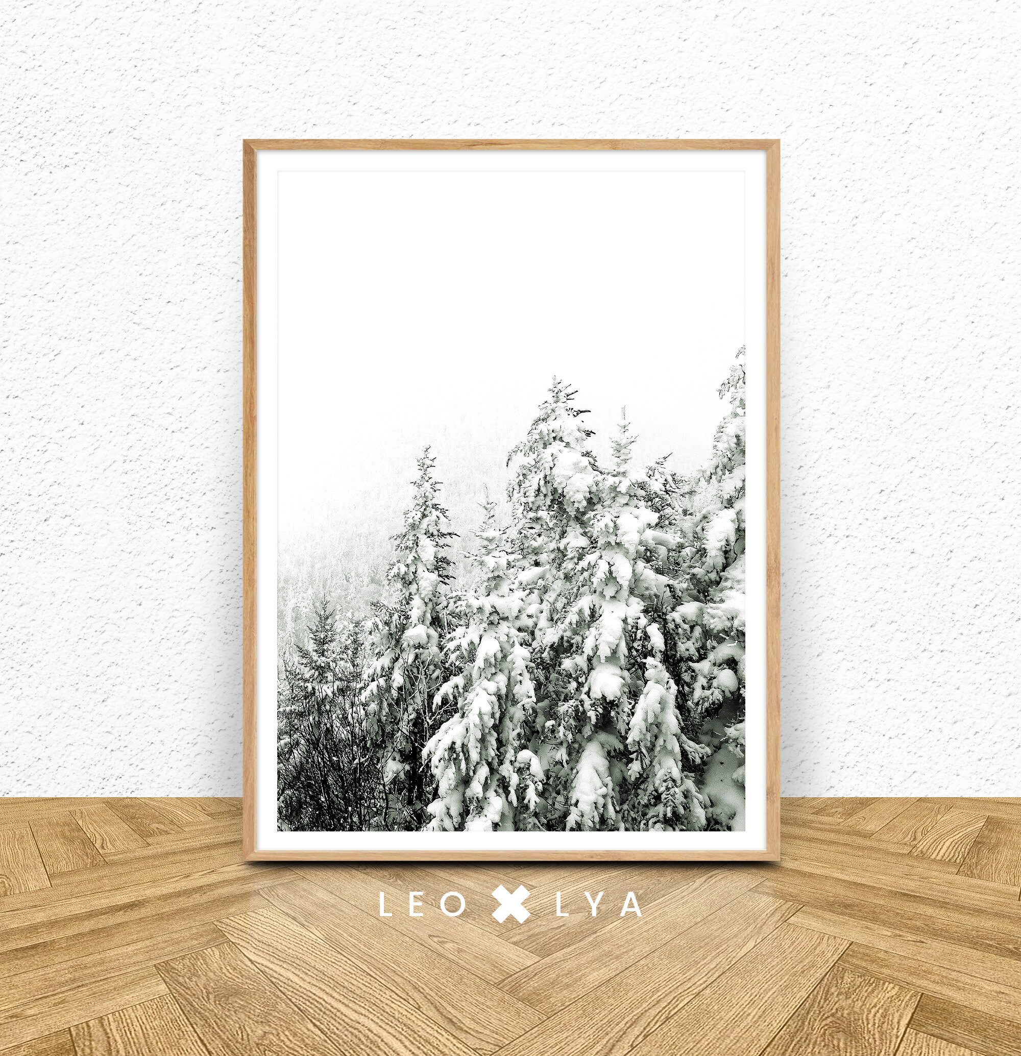 Holiday Decor, Winter Set of 6 Prints, Snowy Prints, Snow Covered ...