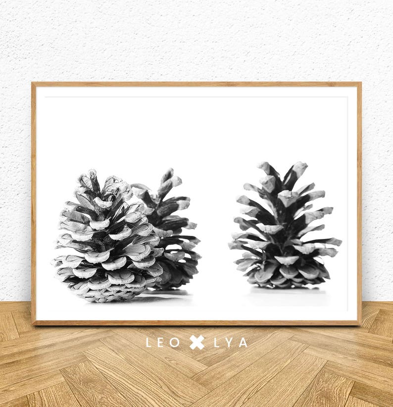 Pine Cone Print Scandinavian Wall Art Nature Decor Pine | Etsy