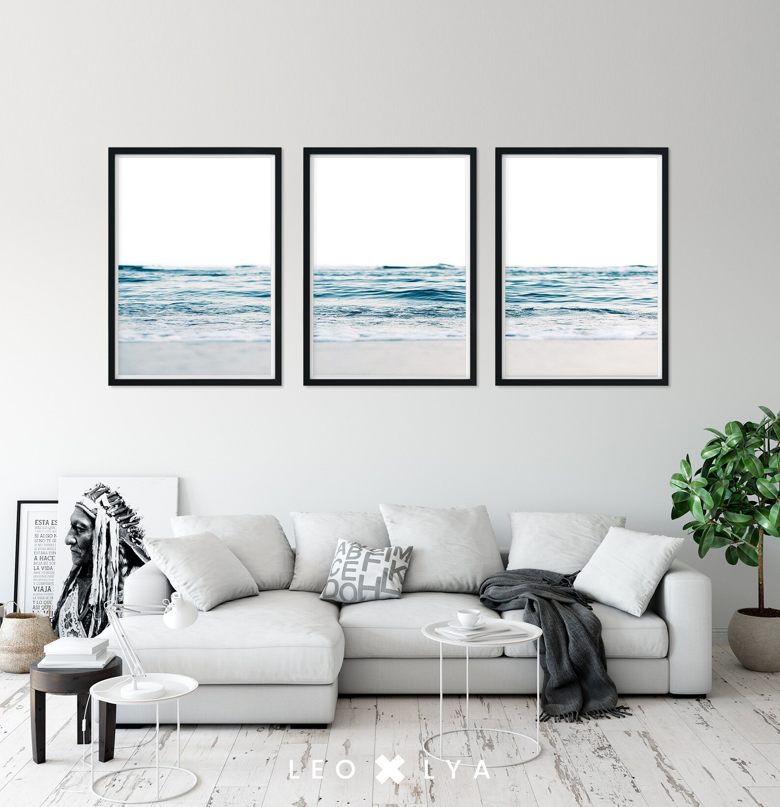 Blue Waves Posters 3 Piece Ocean Waves Set Large Waves Set - Etsy