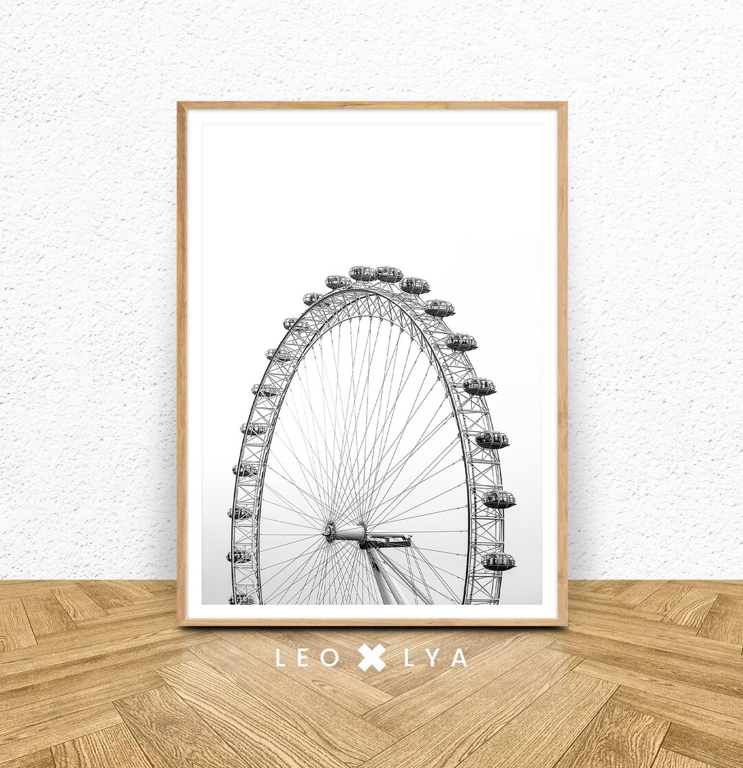 Modern Wall Art, Ferris Wheel Print, Wall Decor Printable, Digital ...