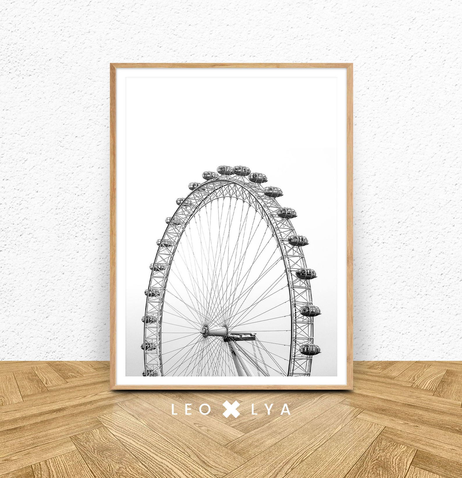 Modern Wall Art Ferris Wheel Print Wall Decor Printable | Etsy