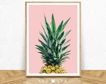 Tropical Print, Pineapple Print, Modern Minimalist, Color Print ...