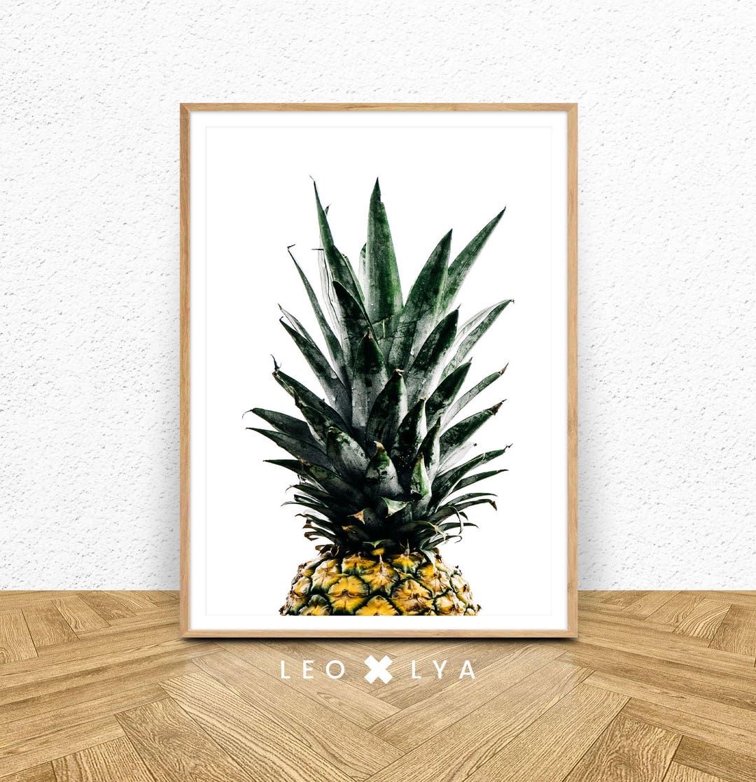 Tropical Print, Pineapple Print, Modern Minimalist, Color Print ...