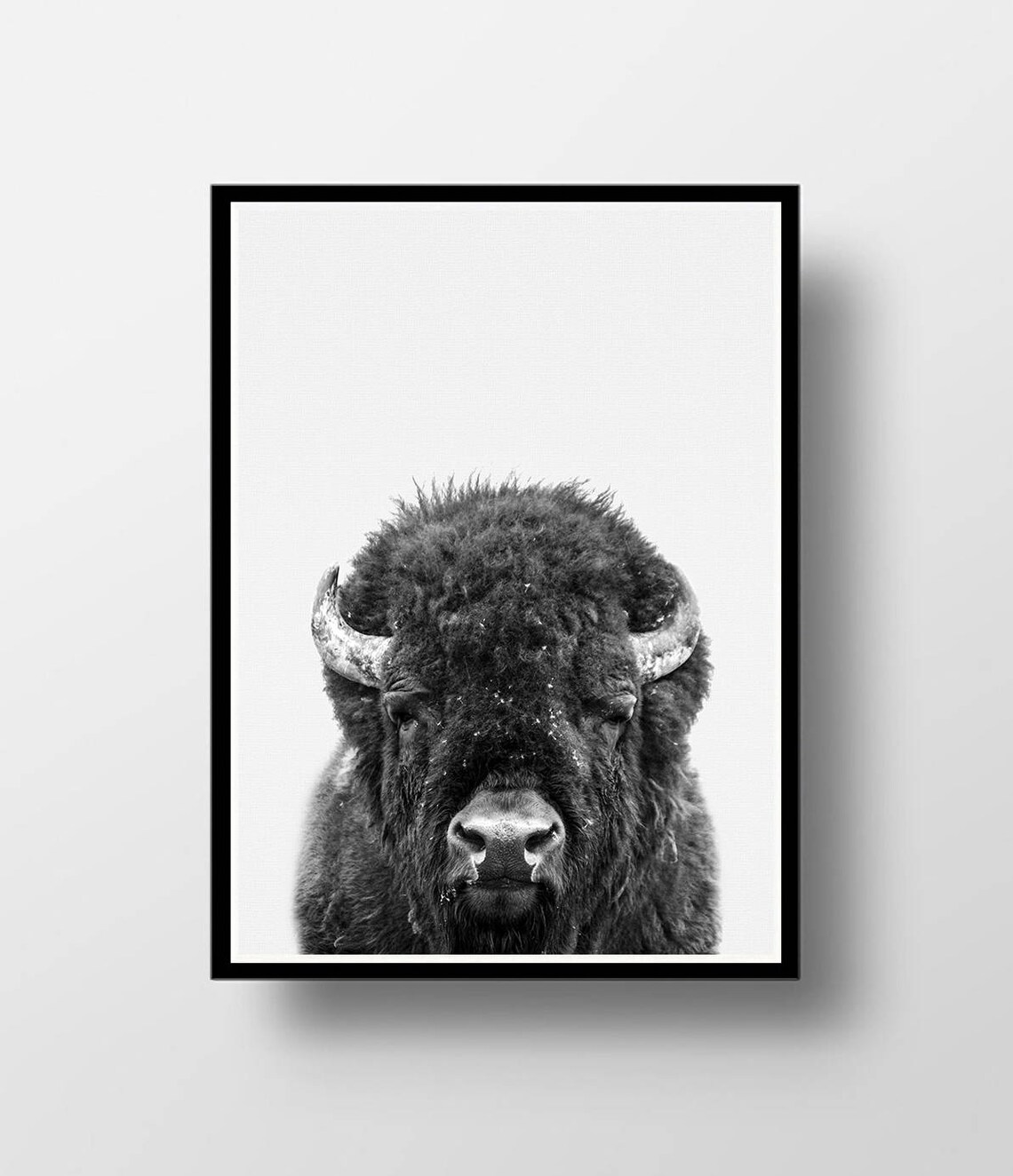 Bison Print Buffalo Print Bison Wall Art Nursery Decor - Etsy