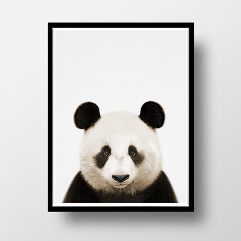 Panda Print Panda Wall Art Nursery Printable Nursery - Etsy