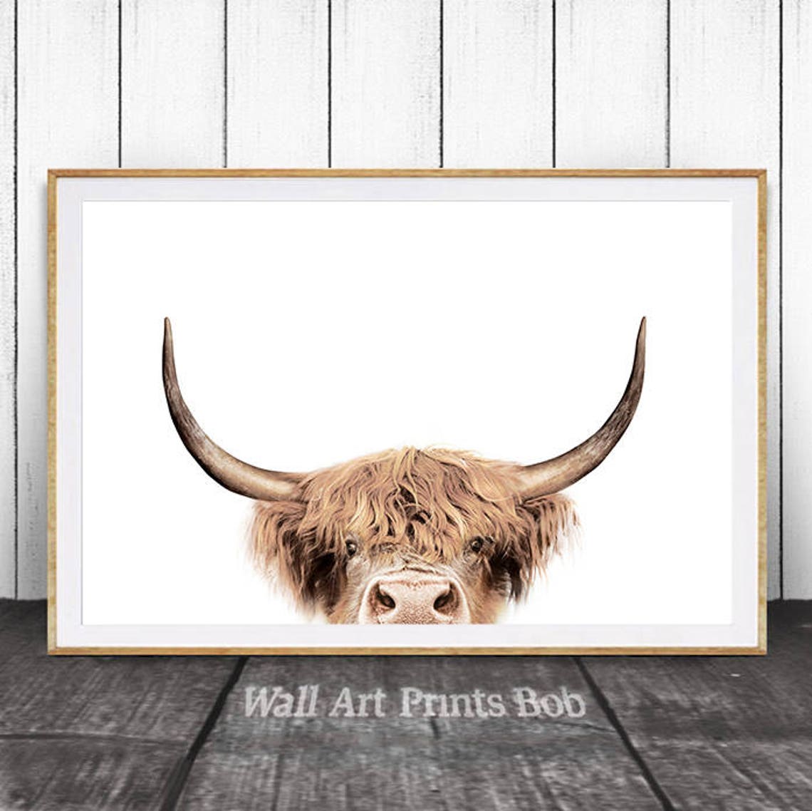 Cow Wall Art Highland Cow Print Cow Print Farm Animal Wall | Etsy