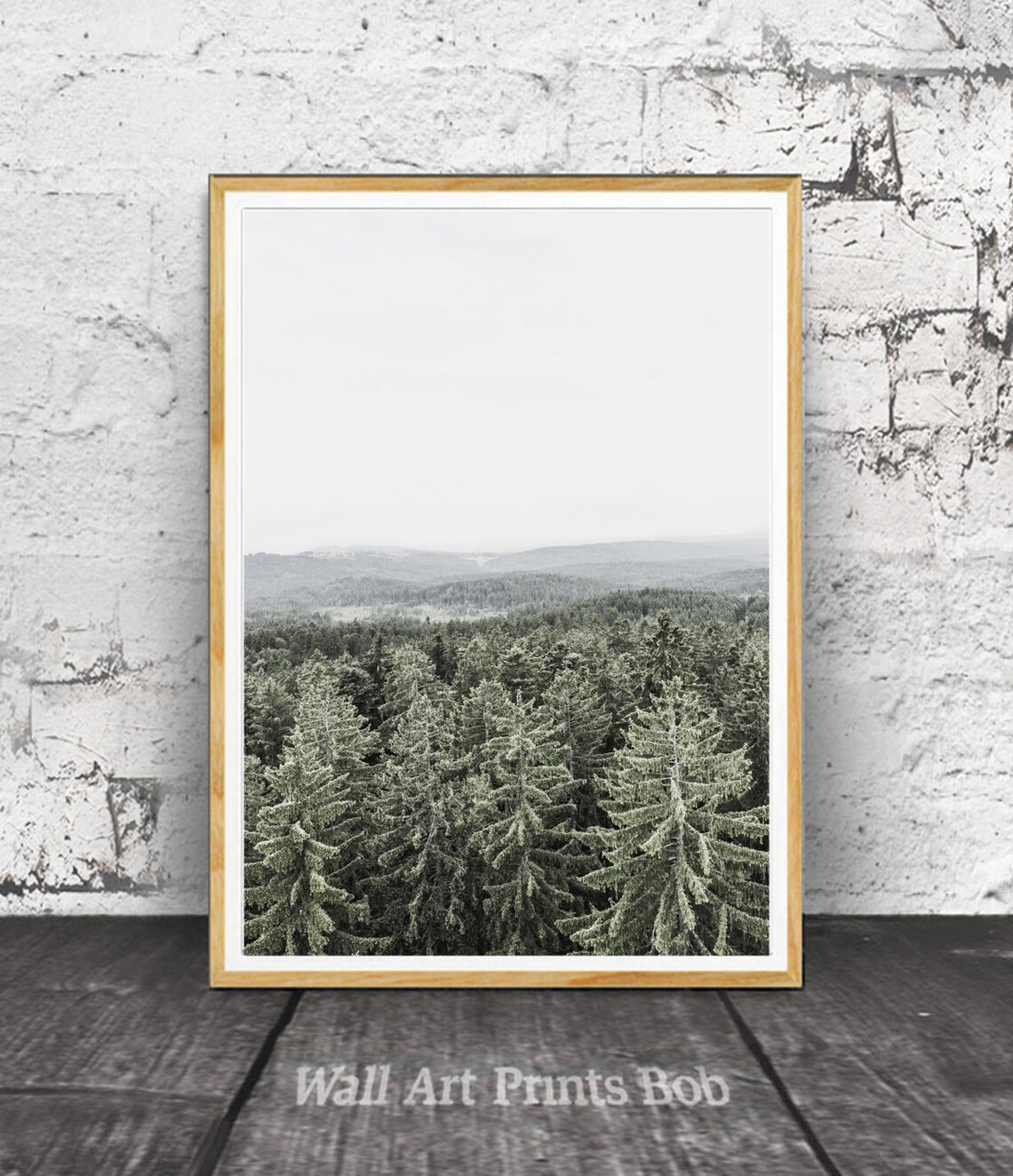 Forest Print Forest Printable Landscape Fog Wall Art - Etsy