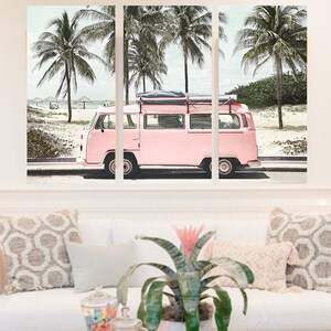 Boho Decor, VW Bus Art, PRINTABLE Wall Art, Horizontal Wall Art, Beach ...