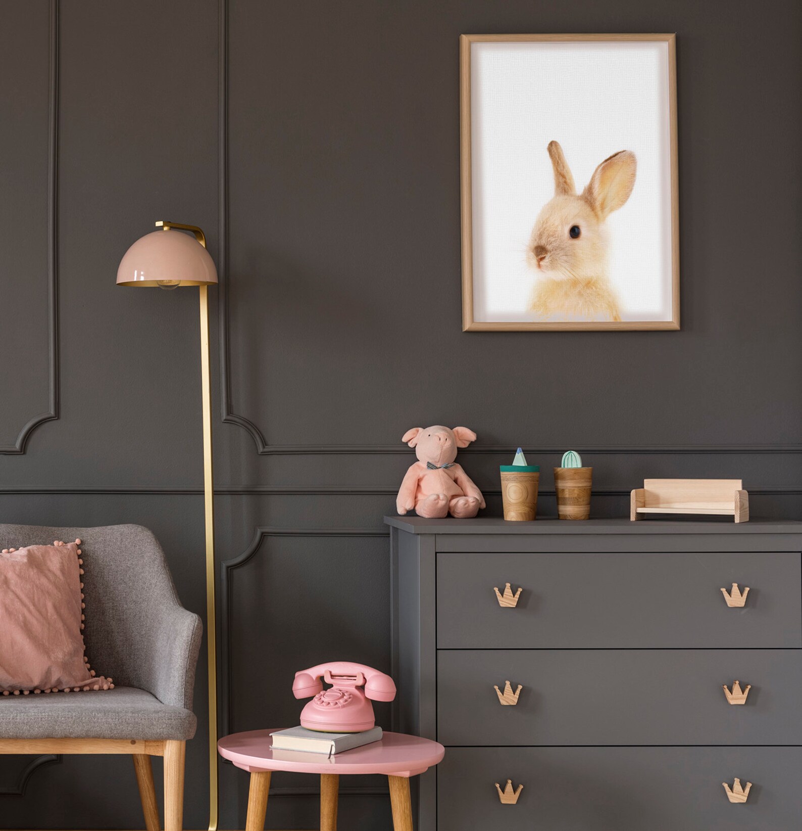 Nursery Decor Rabbit Print Nursery Animals Baby Room Wall | Etsy