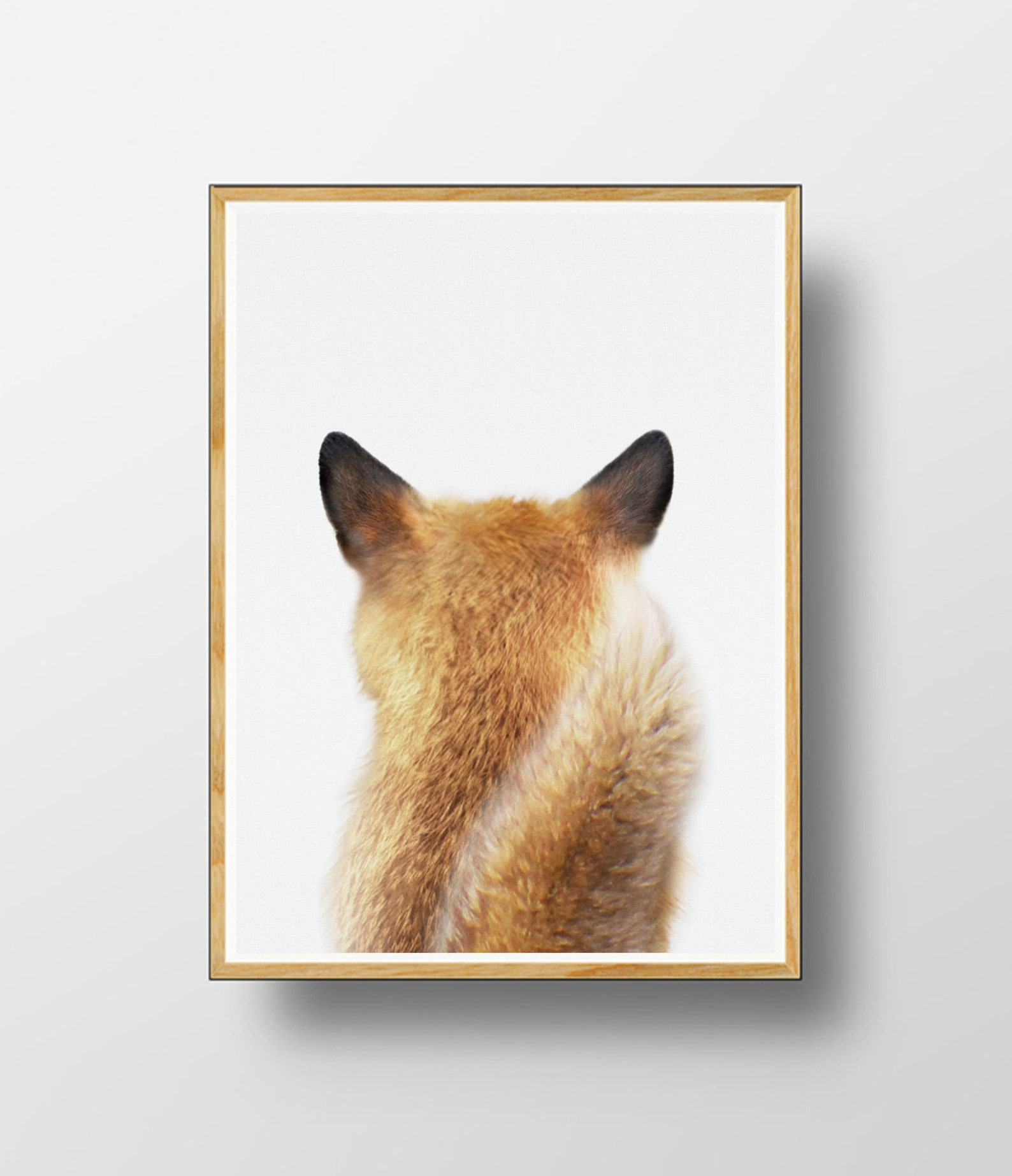 Fox Cub Tail Print Woodland Animals Woodlands Decor Baby - Etsy