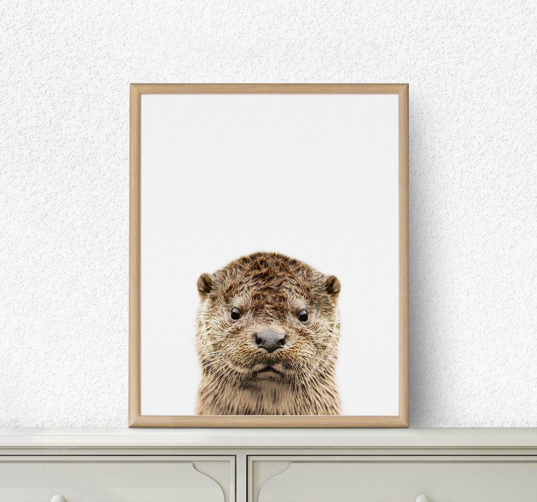 Otter Print, Nursery Animals, Nursery Animal Print, Nursery Decor, Baby ...