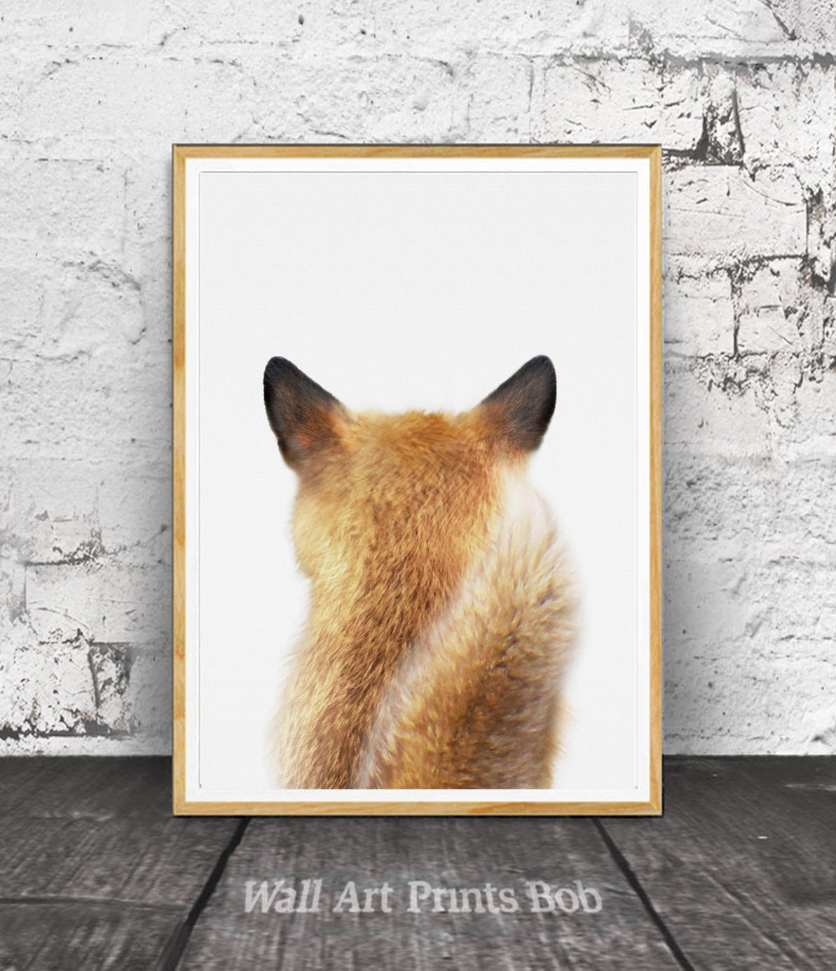 Fox Cub Tail Print Woodland Animals Woodlands Decor Baby | Etsy