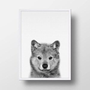 Wolf Cub Print, Nursery Print, Nursery Animal Art, Animal Print, Animal ...