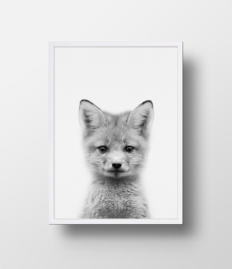 Fox Cub Print Woodland Nursery Woodland Nursery Decor - Etsy