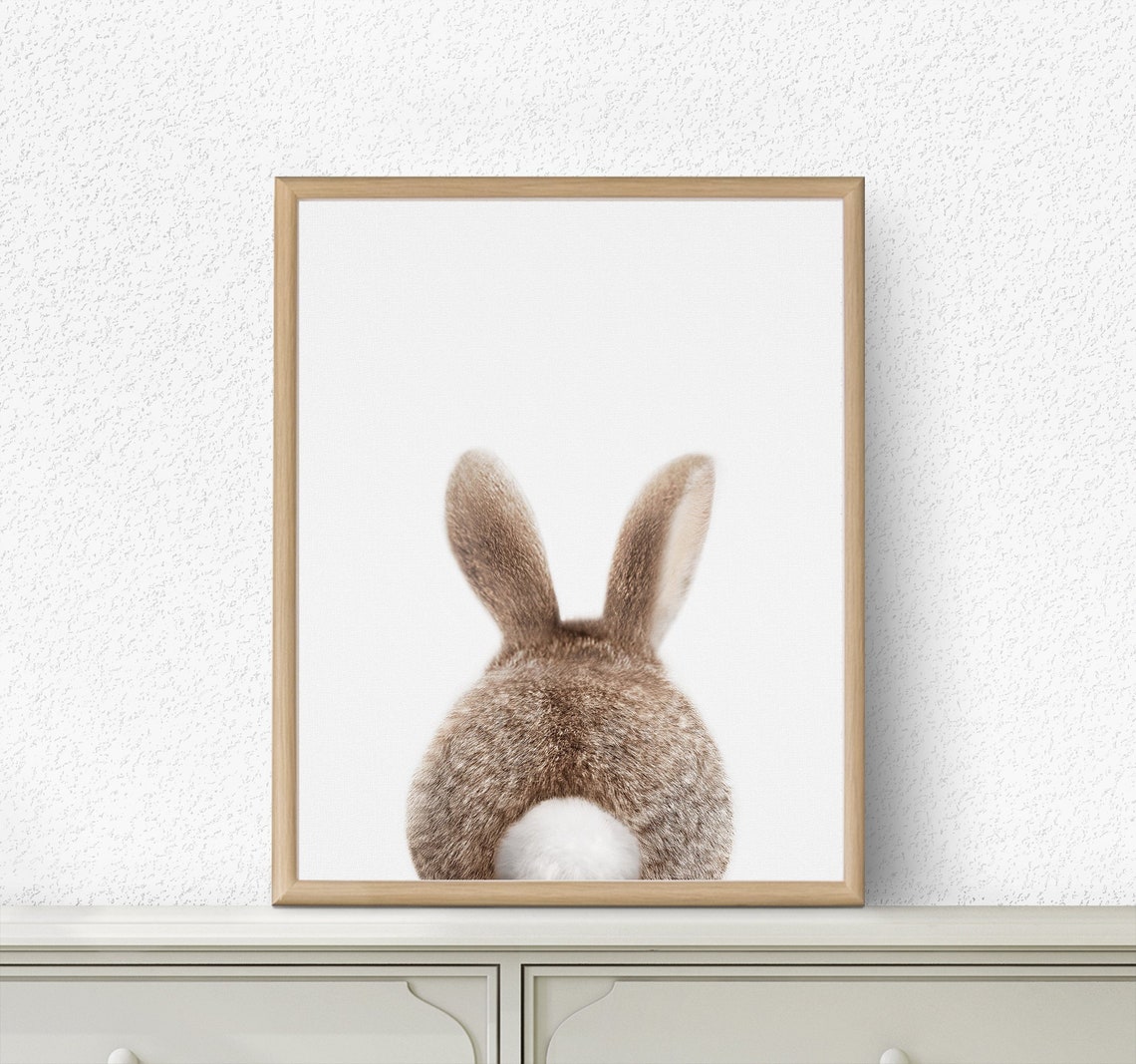 Nursery Decor Baby Rabbit Tail Print Rabbit Bunny Poster - Etsy
