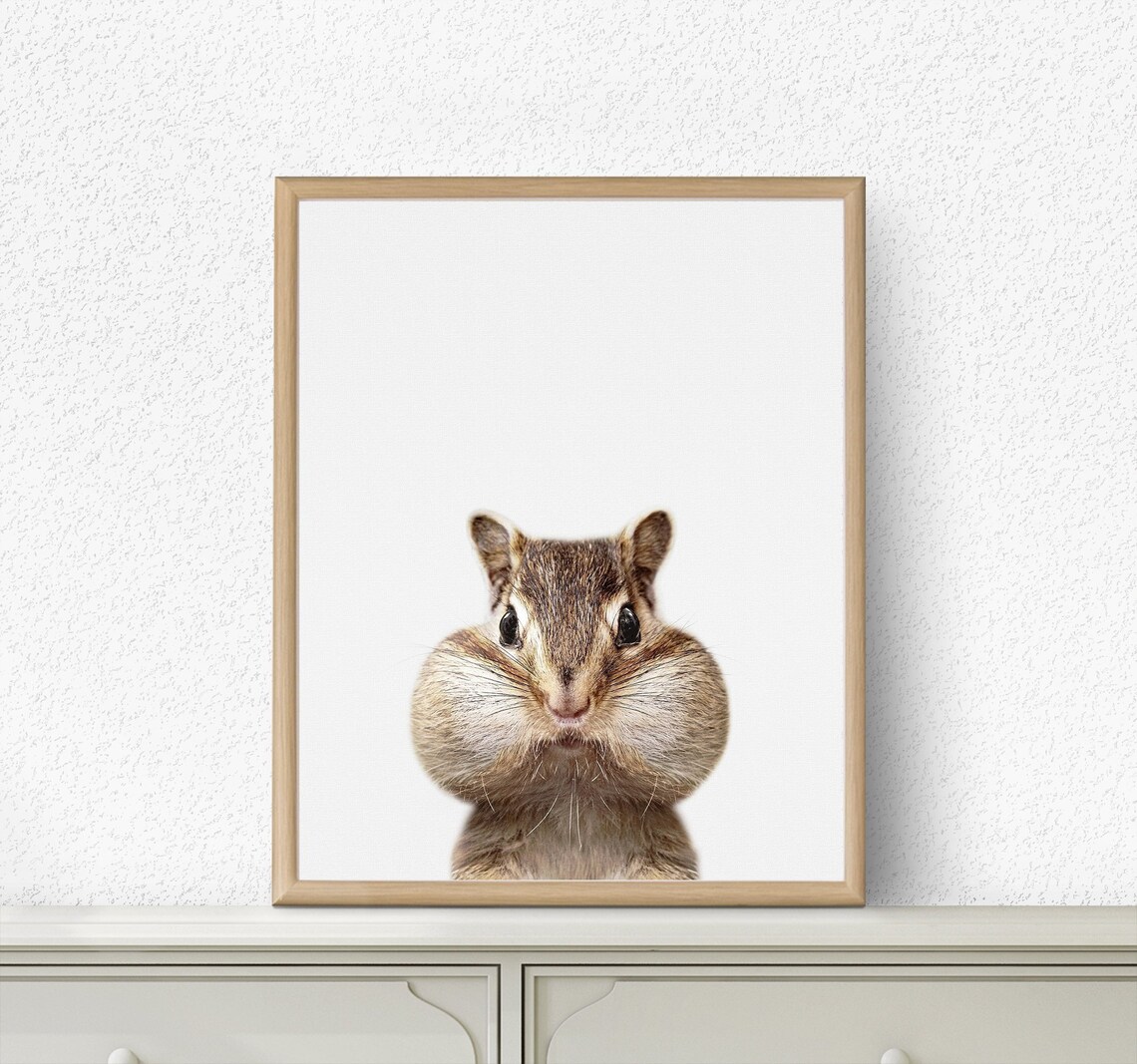 Chipmunk Print Nursery Animals Nursery Animal Print Nursery - Etsy