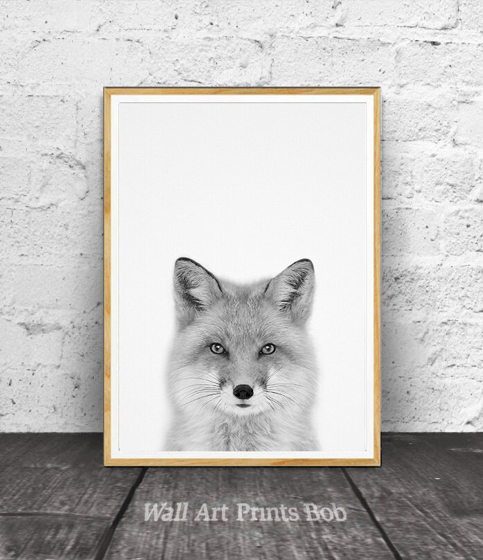 Fox Print Woodlands Decor Woodland Animals Woodlands Print | Etsy