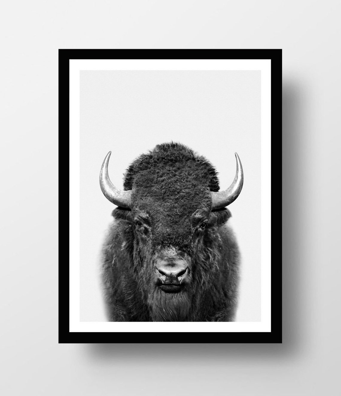 Bison Print Buffalo Print Bison Wall Art Nursery Decor - Etsy