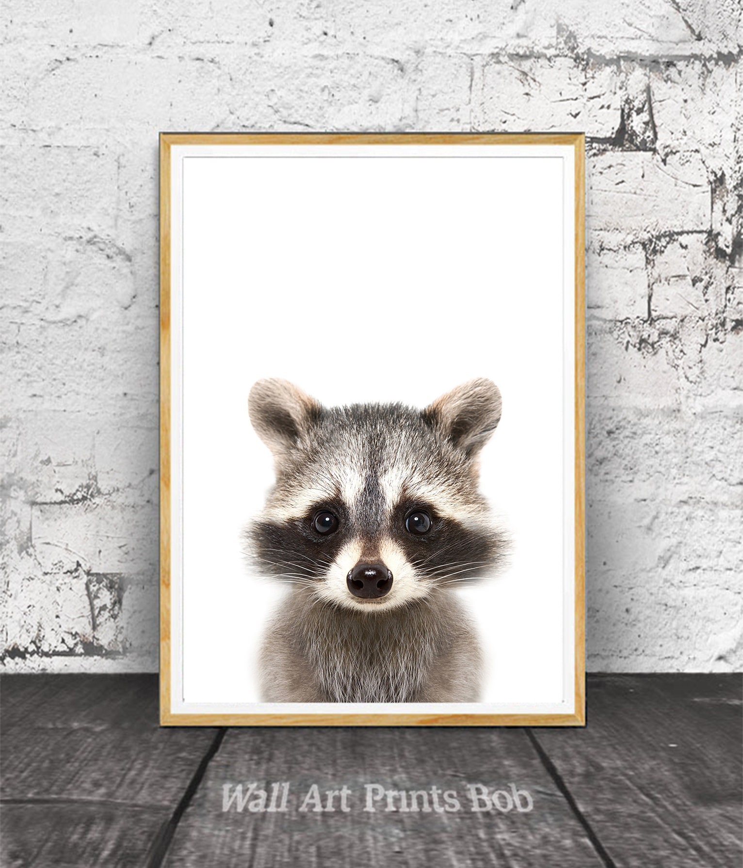 Baby Raccoon Print Baby Animal Prints Woodland Animals Wall | Etsy