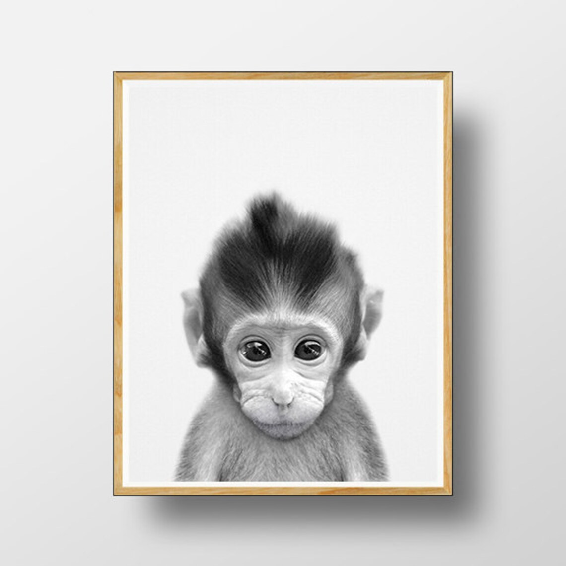 Baby Monkey Print Baby Monkey Wall Art Baby Animal Nursery | Etsy