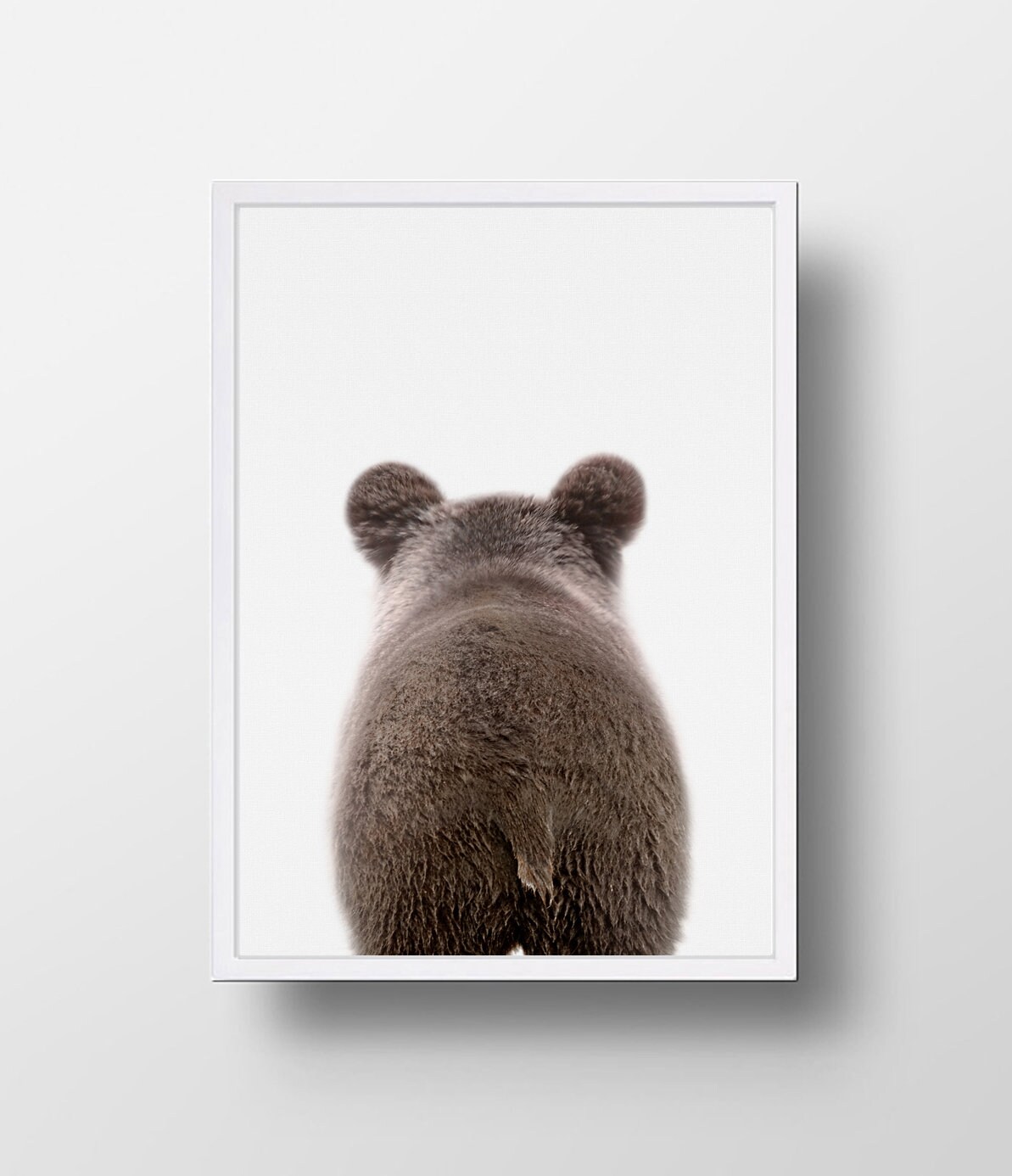 Bear Cub Tail Print Woodland Animals Woodlands Decor Baby | Etsy