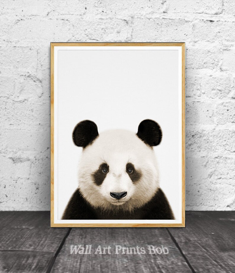Panda Print Panda Wall Art Nursery Printable Nursery - Etsy