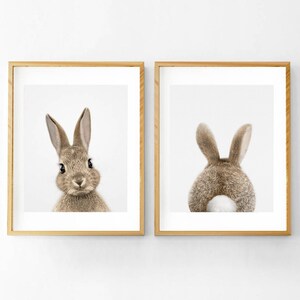 Set of 2 Bunny Prints, PRINTABLE Wall Art, Baby Room Art Decor ...