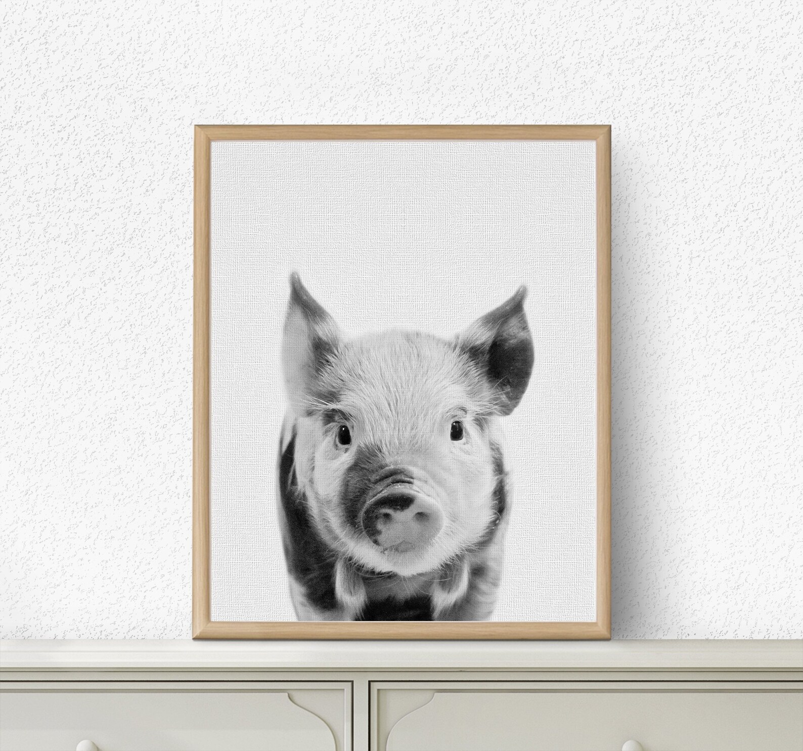 Pig Print Nursery Decor Nursery Animals Pig Wall Art | Etsy
