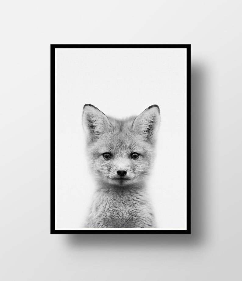 Fox Cub Print Woodland Nursery Woodland Nursery Decor - Etsy