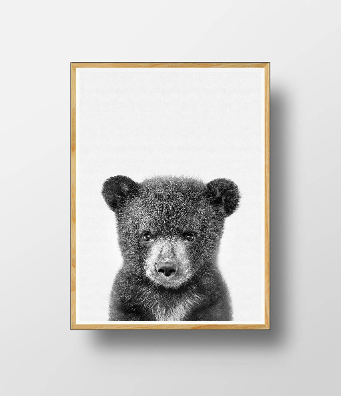 Bear Cub Print Woodland Animals Woodlands Decorbaby Animal | Etsy